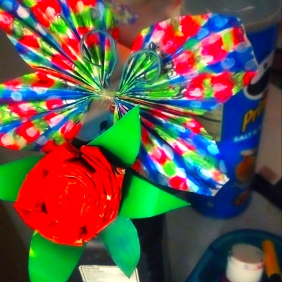 Custom | Art | Custom Hand Painted Oragami Butterflies And Flower ...